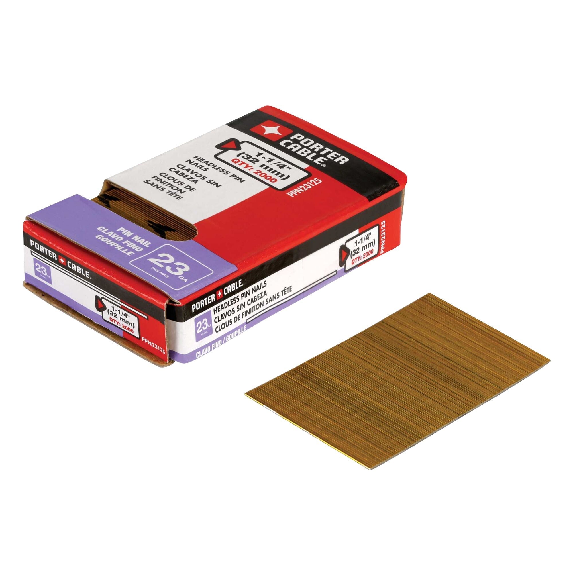 PORTER-CABLE 23Ga, 1-1/4" Headless Pin Nails | SBD Affinity